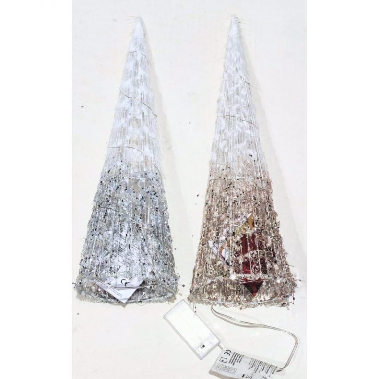 Alberello luminoso argento e oro - Caravanbacci